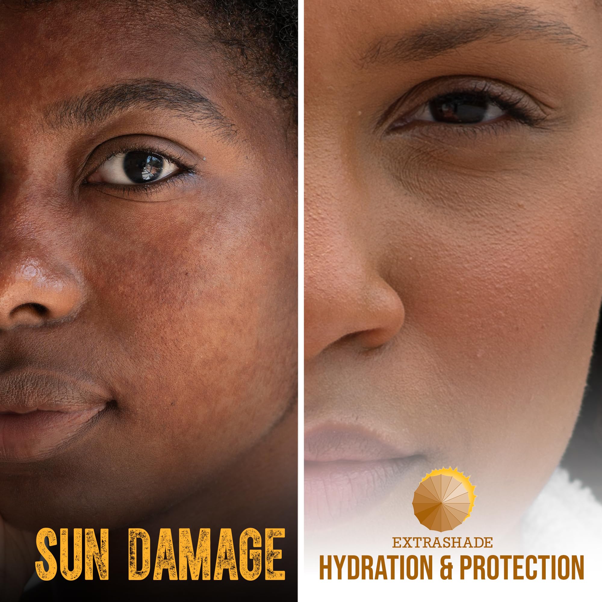EXTRASHADE Premium Hydro Boost Black People Sunscreen for Melanin Rich, Dark, and Black skin, No White Cast, Non Greasy, Oil Free, Broad Spectrum UVA/UVB SPF 30, Daily Sun Protection (3 FL Oz)