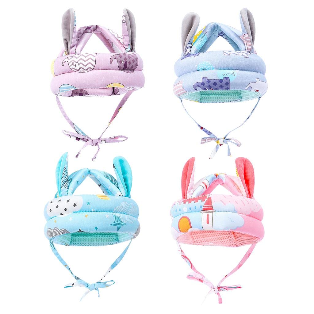 LoveinDIY 16~18inch Baby Safety Helmet, Infant Head Protector Headguard Adjustable Safety Protective Cap for 6 to 48 Months Toddlers Learn to Walk - Purple