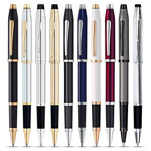 Cross Century II, Black, Selectip Rolling Ball Pen with 23 Karat Gold Plated Appointments (2504)