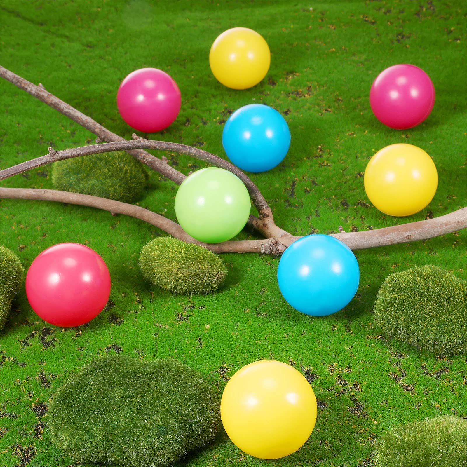 Civaner Multi-Colored Replacement Toy Balls Crush Proof Bulldozer Balls Soft Plastic Air-Filled Ocean Balls for Toddlers 1.75 Inch Balls Toys (9 Pieces)