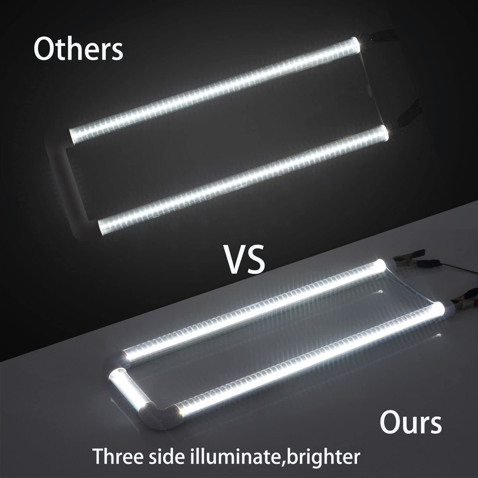 40 Pack T8 U Bend LED Tube Light Fixture,LED U Shaped Bulbs,2x2FT 24W(50W Equivalent),6000K Daylight White,G13 Base Dual-End Powered,Ballast Bypass,LED Bulb Clear Cover 100-277V(24w Clear, 40 Pack)
