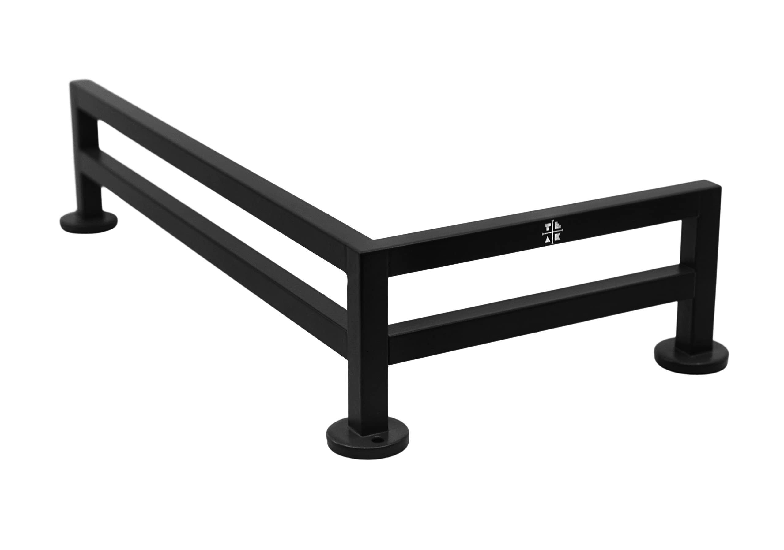 Teak Tuning Fence Style, L-Shaped Fingerboard Rail, 11" - Custom Designed by Teak Tuning - Premium Solid Steel Construction, Matte Powder Coated Finish in Black - Superior Non-Slip Foam Feet