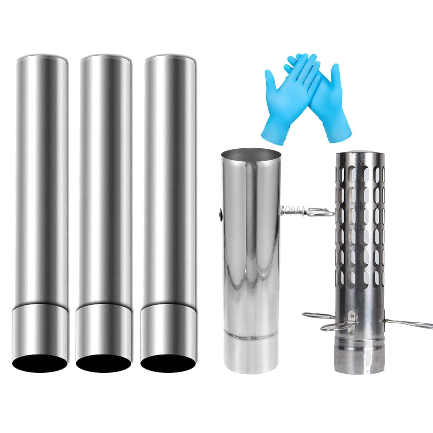 DoDoGear Wood Stove Pipe(3pcs) Stovepipe with Damper Thickened Camping Stove Pipe Spark Arrester 2.36inch Kit