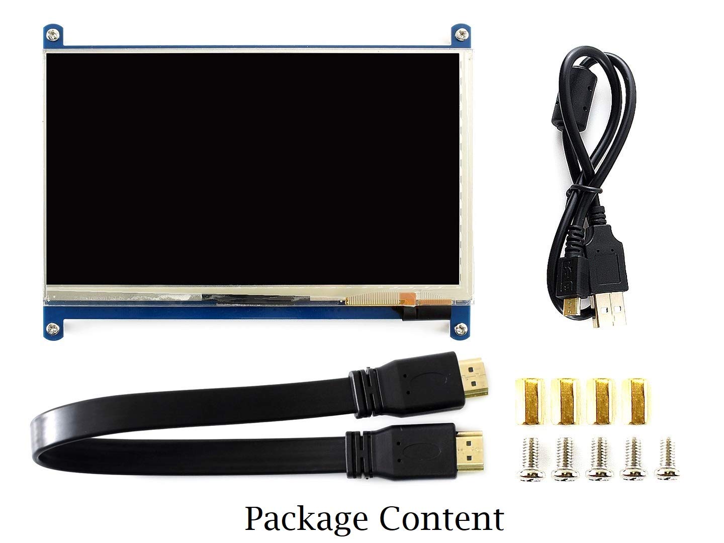 Waveshare 7 inch Capacitive Touch Screen IPS Display HDMI LCD Module 1024x600 Touchscreen for Raspberry Pi 4/3/2/1 Model B/B+/A+/BeagleBone Black/Banana Pi, Windows 10/8.1/8/7