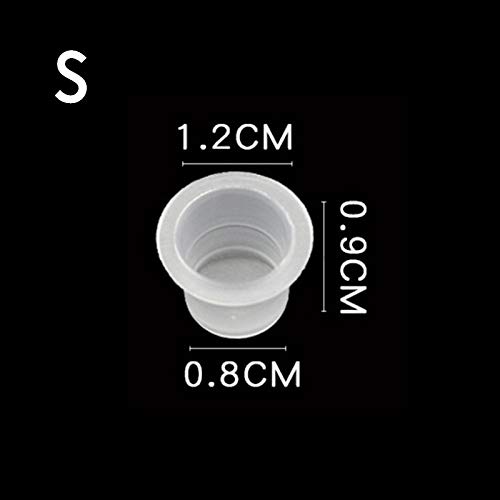 UPTATSUPPLY Tattoo Ink Cups 300Pcs Mixed Size Permanent Makeup Pigment Clear Holder Container Cap Tattoo Accessory