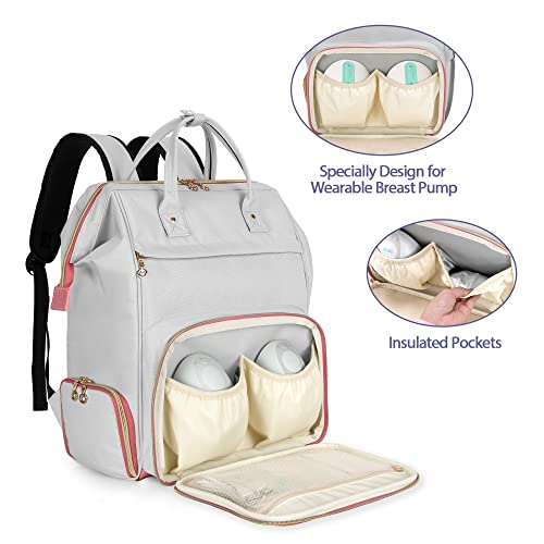 Damero Wearable Breast Pump Bag with Cooler, Compatible with Willow and Elvie Breast Pump, Breast Pump Carrying Bag with Compartment and Laptop Sleeve for Working Moms, Patent Pending