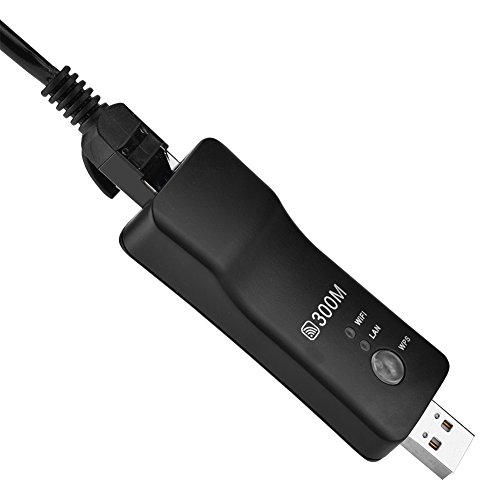 Mini WiFi Range Extender, 300M High Speed USB Wireless Repeater WiFi Booster Signal Amplifier for Smart TV, Laptop, Mobile Phone, Tablet (Black)
