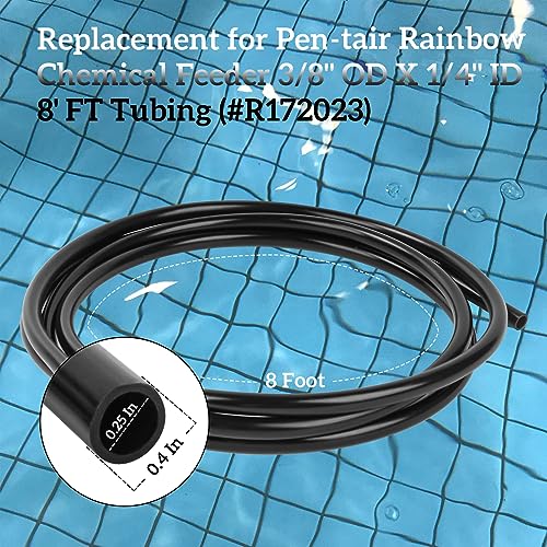 8' Feet Pool Chlorinator Tubing R172023 Parts Compatible with Pen-tair Rainbow Chemical Feeder,Pool and Spa Feeder