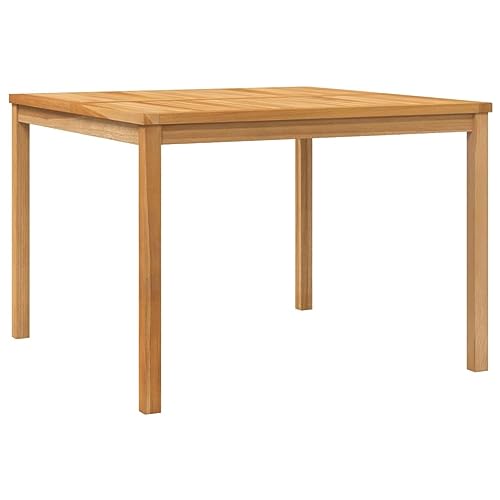 allesoky Teak Outdoor Dining Set - Solid Wood Patio Furniture - 3 Piece Patio Dining Set with Table and Chairs