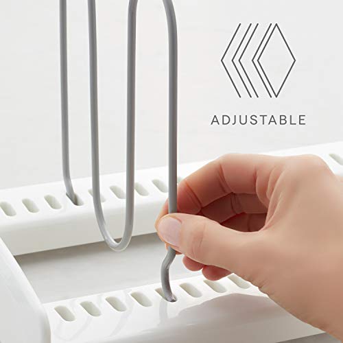 YouCopia StoreMore Adjustable Pan and Lid Rack, Pot Lids and Pans Organizer for Kitchen Cabinet Storage, Large (16"), White