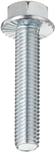 Class 8.8 Steel Cap Screw, Yellow Zinc Plated Finish, Flange Hex Head, External Hex Drive, Meets DIN 6921, Flanged, Serrated, 20mm Length, M8-1.25 Metric Coarse Threads, Imported (Pack of 50)