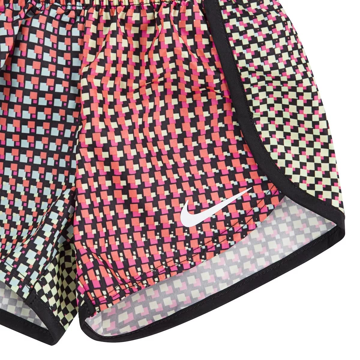 Nike Little Girls' Dri-FIT Pixel T-Shirt and Shorts 2 Piece Set (Black(26H451-023)/Pink, 24 Months)