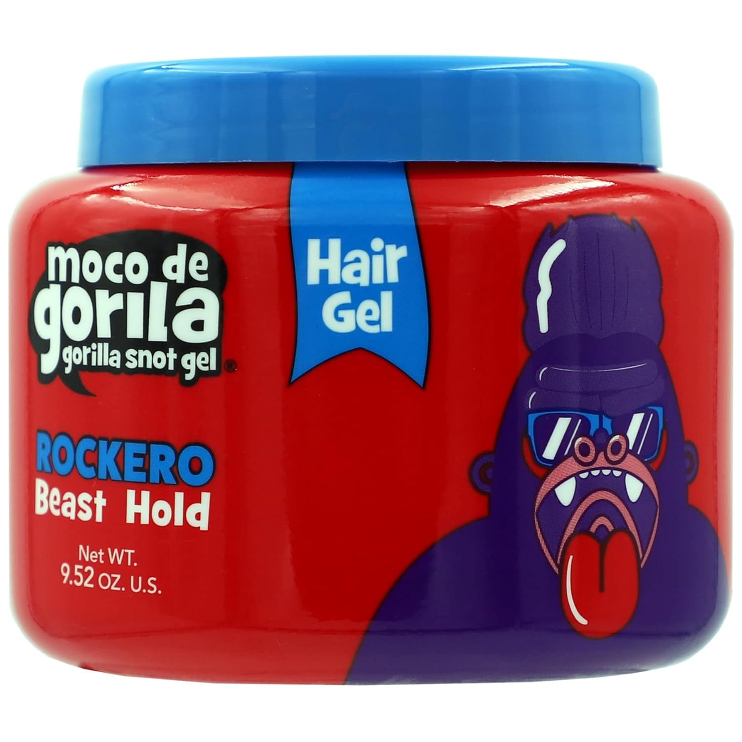 Moco de Gorila Rockero Hair Gel Jar, Long Lasting, Strong Hold Hair Styling Gel, Yellow, Lavender, 3-Pack of 9.52 Oz Each, 3 Jars