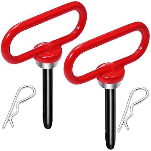 EilxMag Magnetic Hitch Pin, Lawn Mower Trailer Hitch Pins - Strong Heavy Duty Neodymium Magnet Trailer Gate Pin - for Utility Carts, Lawn Tractors, ATV - Simple One Handed Hook On & Off(2PCS)
