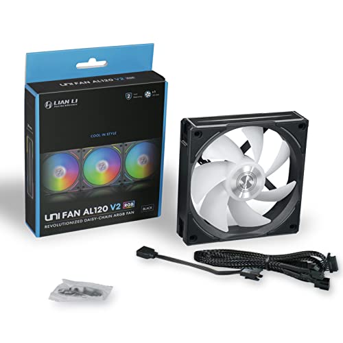 Lian Li UNI Fan AL140 V2 140mm Black Single Pack Without Controller (only Compatible with UNI Fan AL V2)
