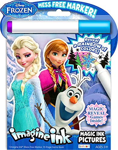 Classic Princess Magic Ink Coloring Super Set - 3 Books Featuring Disney Princesses, Frozen, and Raya The Last Dragon with Invisible Pens, Stickers