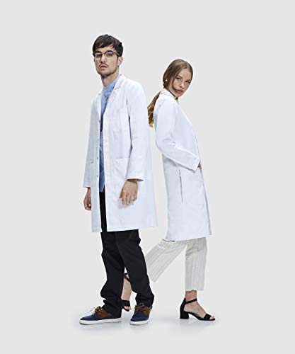 Dr. James Professional Lab Coat, Smartphone and Tablet Pockets, Classic Fit, 40 Inch Length (2XL)