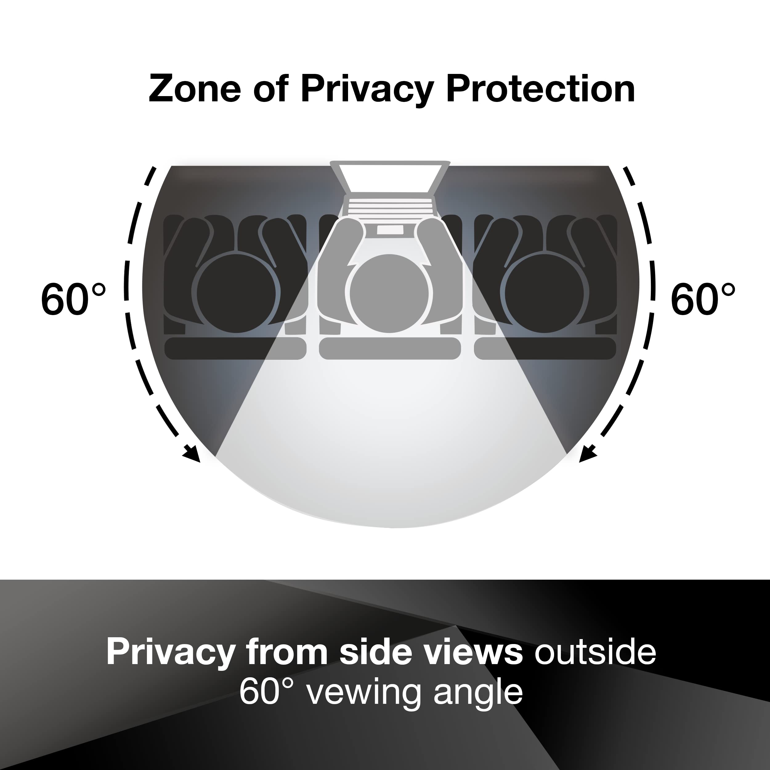 3M Privacy Filter for 24 Inch Widescreen Monitor, Reversable Gloss/Matte, Reduces Blue Light, Screen Protection, 16:9 Aspect Ratio (PF240W9B) , Black