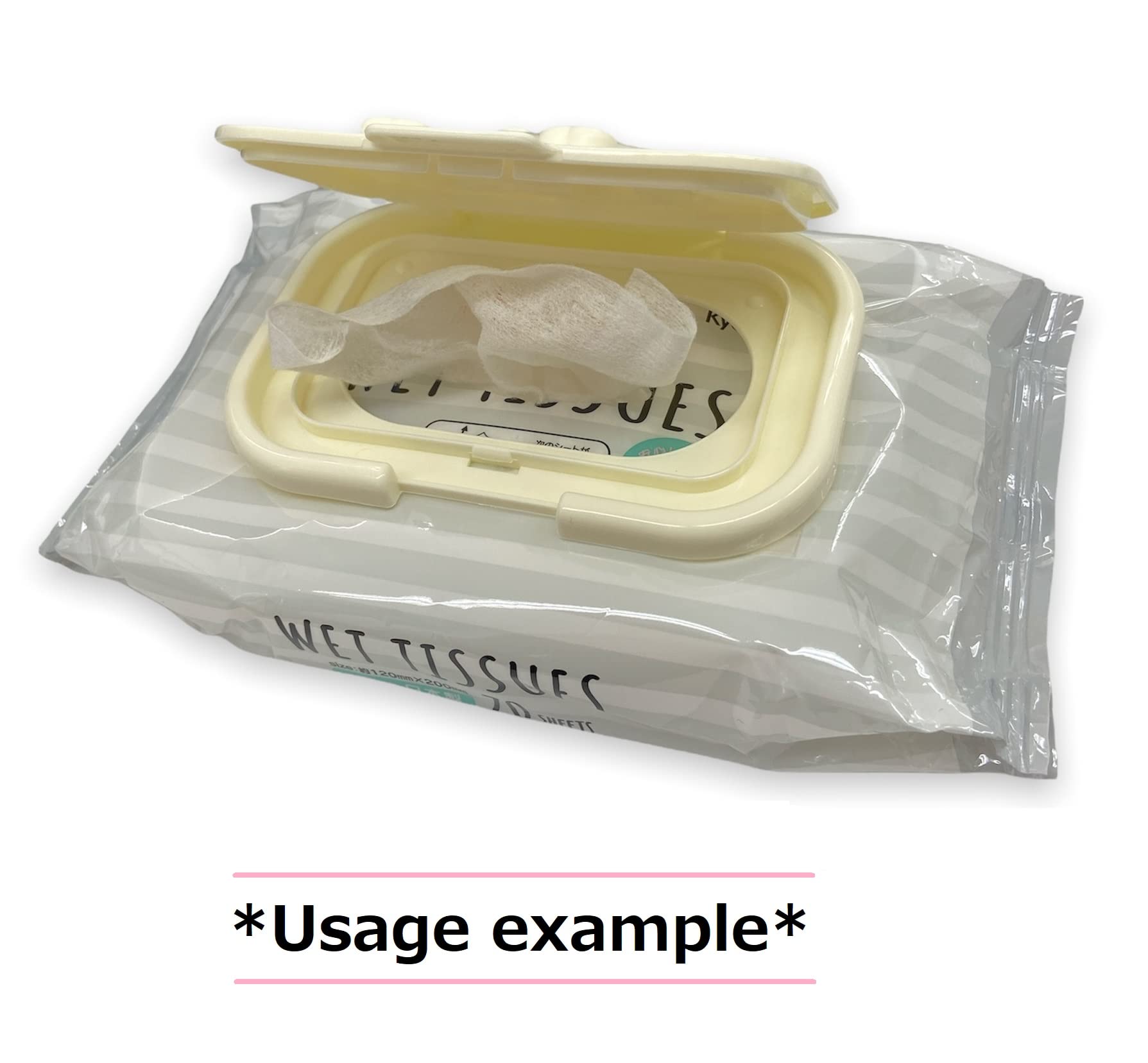 Sanrio Hello Kitty Baby Wet Paper Wet Tissue Wipe Lid Cover (White)