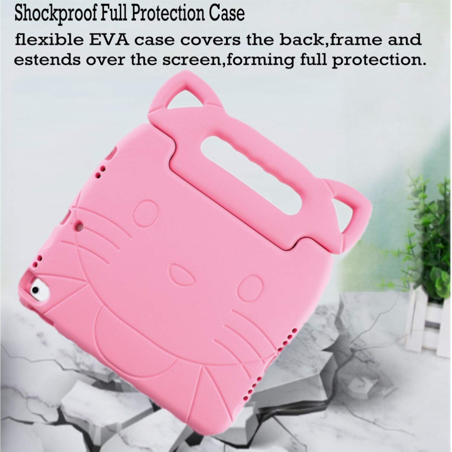 Tendmart Case Compatilbe with iPad Air 4th / 5th Generation 10.9" 2022,Kids case for Pro 11-inch 3rd Generation 2nd Gen 2020 & 1st Gen 2018, Shockproof Light Weight Handle Stand Pink case