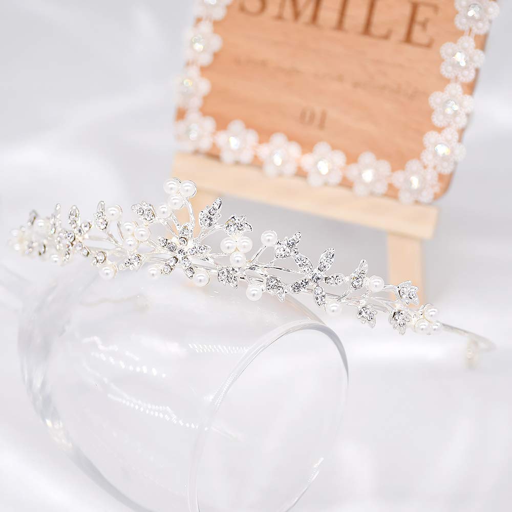 3Pack Rhinestone Crystal Tiaras and Crowns Headband For Women Birthday Pageant Wedding Prom Princess Crown, Silver