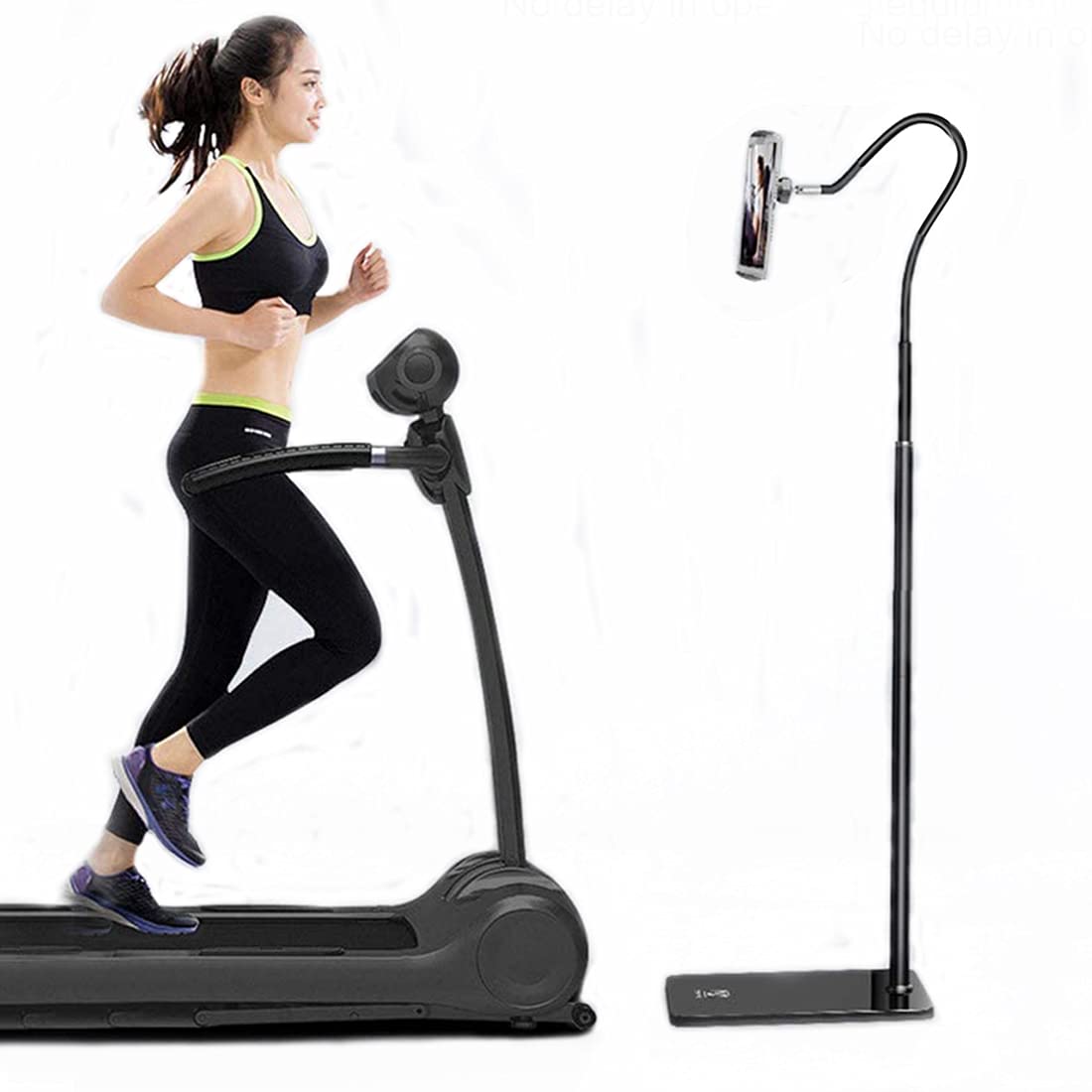 Viowey Gooseneck Phone Holder, Height Adjustable Tablet Floor Stand Holder Compatible with 4.6"- 12.9"Cellphone, Tablet, iPhone, iPad Pro Air Mini, Tablet, Kindle, 360° Rotation