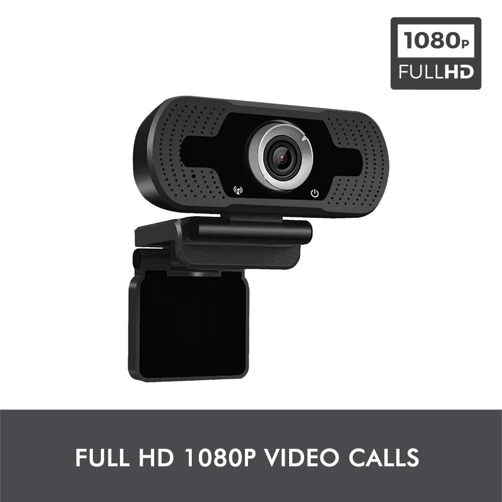 AAKULU Webcam with Microphone,1080p HD Webcam Streaming Computer Web Camera USB Cable for PC Laptop Desktop Video Calling,Conferencing on line Classes Black
