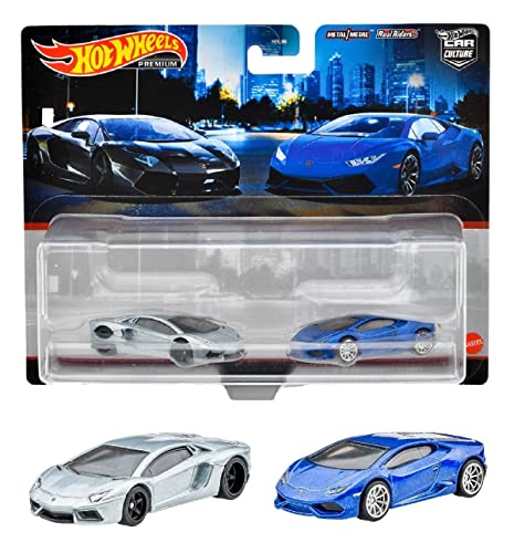 Hot Wheels Premium Car Culture 2-Pack Lamborghini Aventador Coupe and Lamborghini HuracΓ‘n LP 610-4