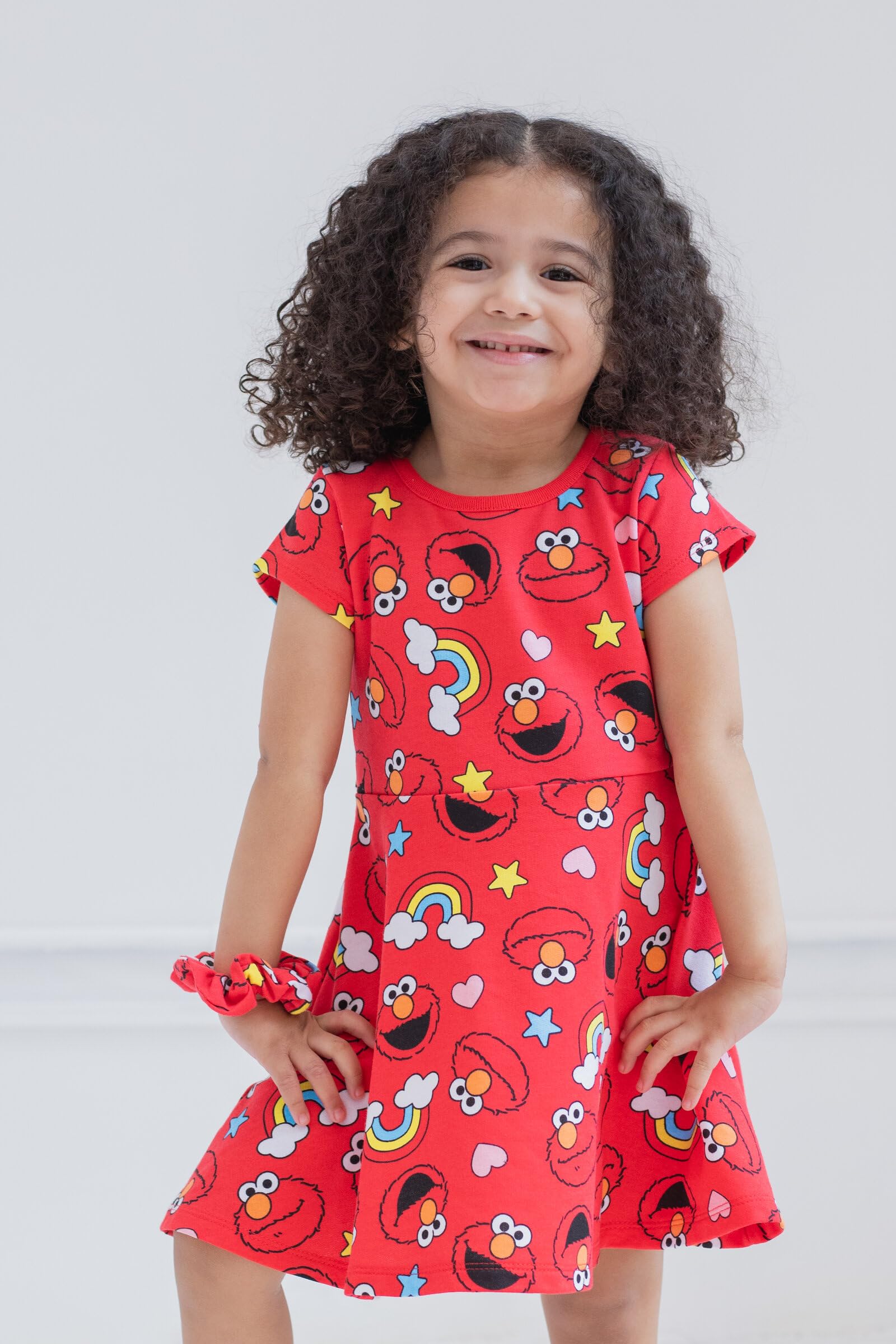 Sesame Street Elmo Infant Baby Girls Dress and Scrunchie Red 18 Months