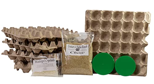 G&T Country Living Dubia Roach Colony Starter Kit with a Pound of Feeder Insect Chow for Earthworms, Hissing Cockroaches, Breeding Insects, Gut Loading, for Reptiles