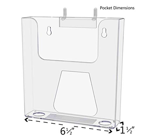 Marketing Holders 6 1/2" W Brochure Holder Peg Board Mount Pamphlet Value Pack of 24 Display Catalog Booklet Maps Literature Printed Material Menu