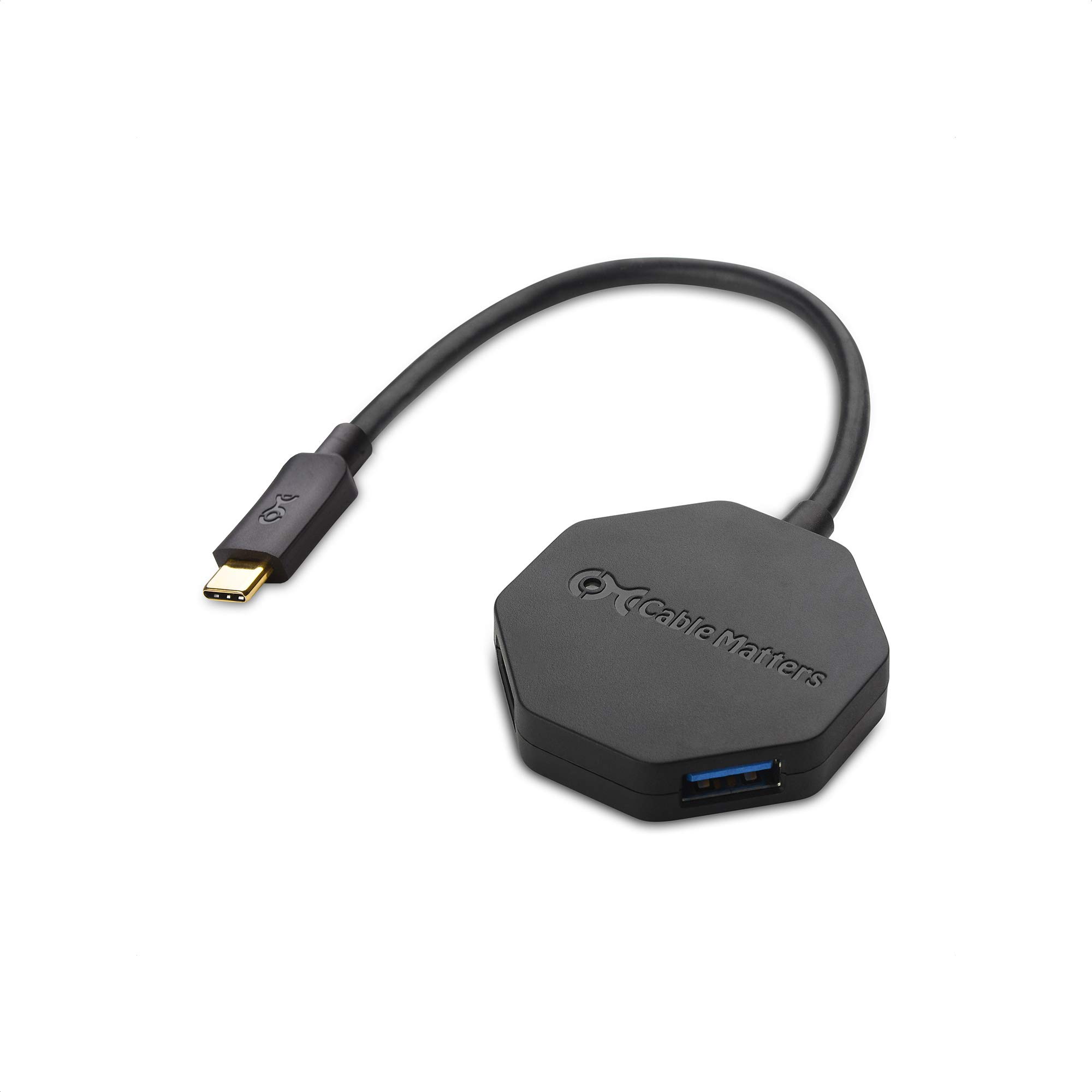 Cable Matters Ultra Mini 4 Port USB C Hub (USB-C Hub, USB 3.1 Hub, USB Type C Hub) - Thunderbolt 4 / USB4 / Thunderbolt 3 Port Compatible