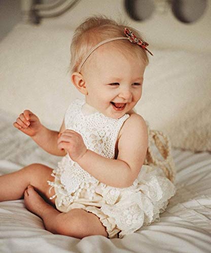 Newborn Infant Baby Girl Romper Bodysuit Jumpsuit Outfits Lace Romper Ruffle Sleeveless Backless Tutu Dress Clothes