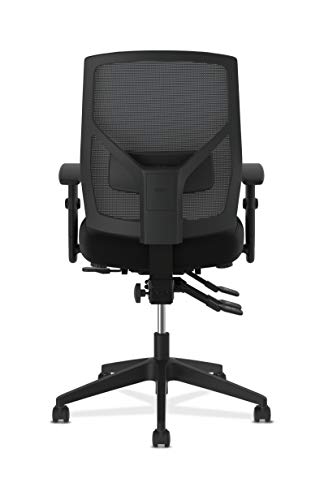 HON Crio High-Back Task Chair -Mesh Back Computer Chair with Asynchronous Control for Office Desk, in Black (HVL582)