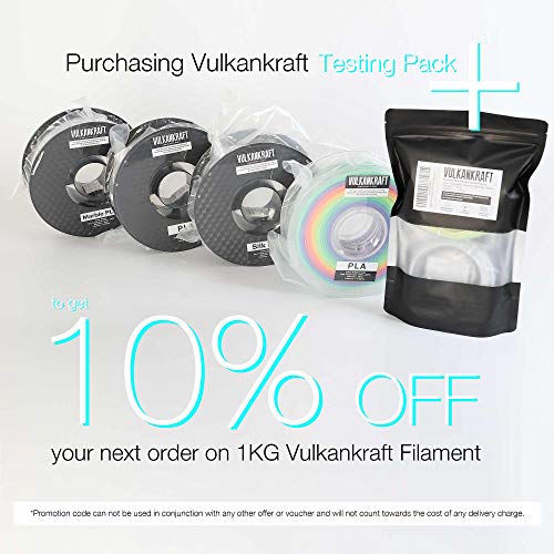 Vulkankraft Premium Marble PLA Filament for 3D Printing, 1.75mm, 1KG, Testing Pack Available, Less Prone to Warping, High Printability, Reduced Chance of Clogging