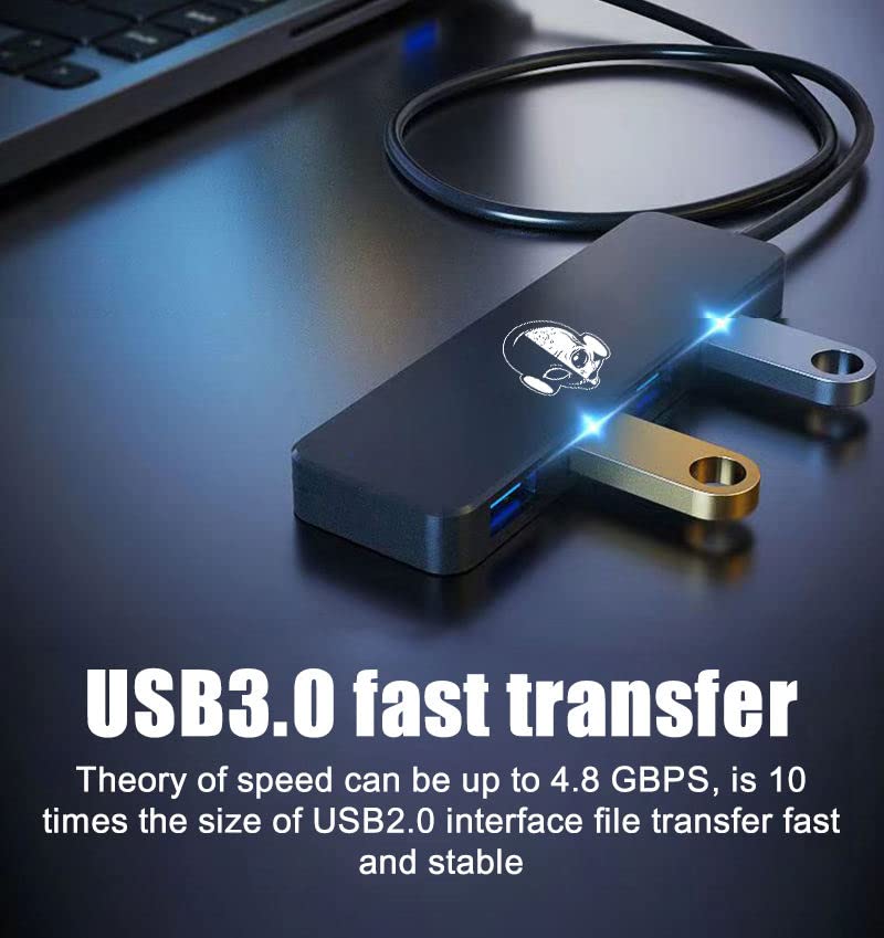 Aliens Tech: 4-Port USB 3.0 Hub, Ultra-Slim for Laptop, PC, Xbox, and More