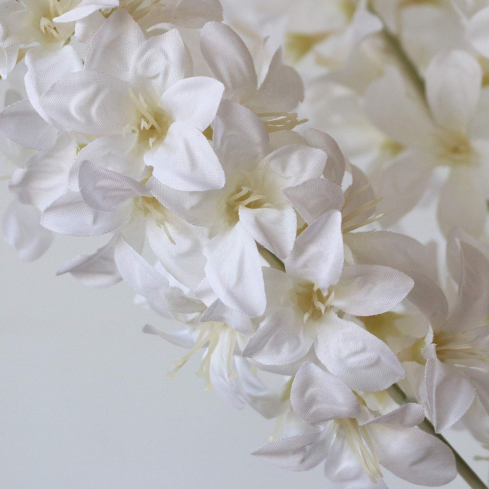 MINYULUA 6pc Artificial Hyacinth Flowers Bouquet Silk Flowers Home Garden Fence Restaurant Banquet Hotel Wedding Simulation White Decoration (Off White)