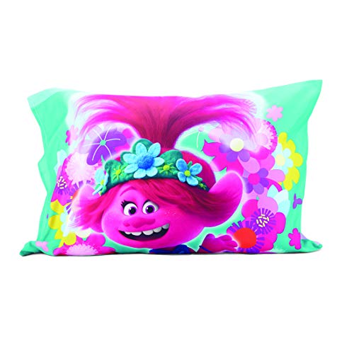 DreamWorks Trolls Troll Lotta Love Fitted Sheet & Pillow Case, Pink, Toddler (TRO263)