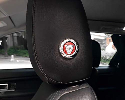 MAXDOOL Car Front Seat Switch-Adjusting Button Cover Decal Trim Decorative Frame Interior Modification for Jaguar FL F-PACE XE XJ (2pcs)(Red)