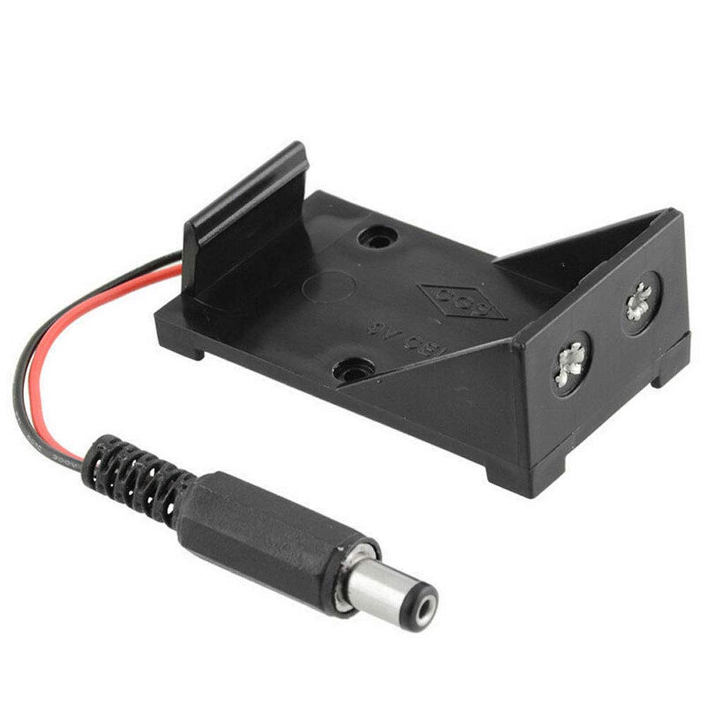 Gump's grocery 2PCS 9V Battery Holder Box Case Wire Plug 5.5 * 2.1mm for Arduino UNO R3