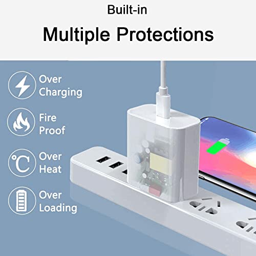 3Pack 20W USB C Charger Block PD 3.0 Type C Wall Charging Power Adapter Charging for iPhone 15/14/13/12/11/X/XS Pro Max S23/S21/S20 Android Phone