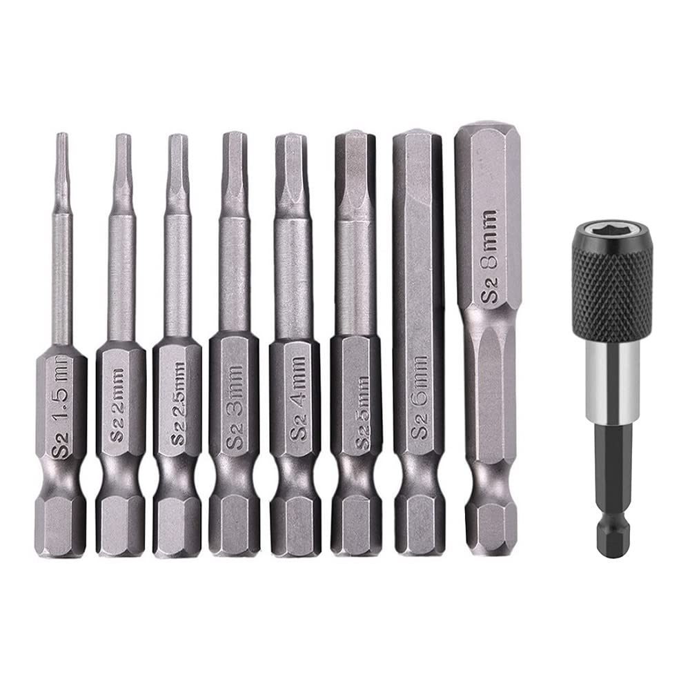 Allen Wrench Drill Bits Allen Key Bit Set Hex Head Bits for Drills + Locking Quick Change Bit Holder