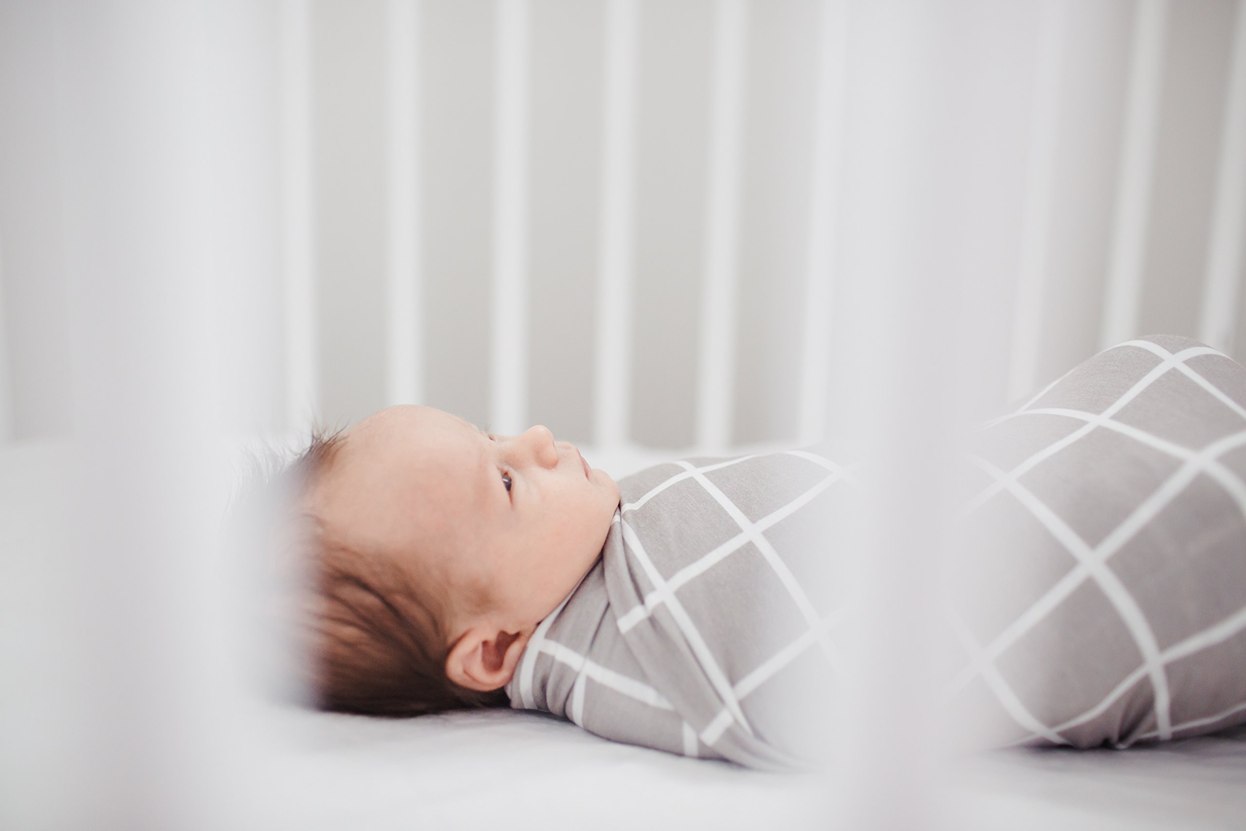 Large Premium Knit Baby Swaddle Receiving Blanket "Midway" by Copper Pearl