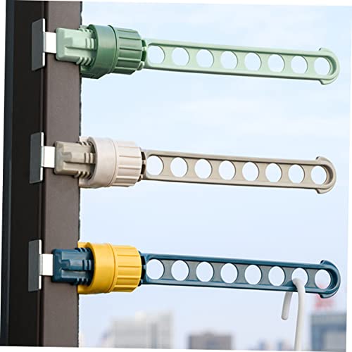 BUGUUYO 3pcs Rotary Clothes Rack Travel Hanger Hanging Racks for Clothes Adjustable Clothes Rack Clothes Hanger Pants Hanger Portable Abs Portable Clothes Racks Clothes Drying Hooks Suit