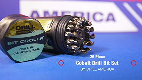 Drill America - D/A29J-CO-PC 29 Piece M42 Cobalt Drill Bit Set in Round Case (1/16" - 1/2" X 64ths), D/ACO Series