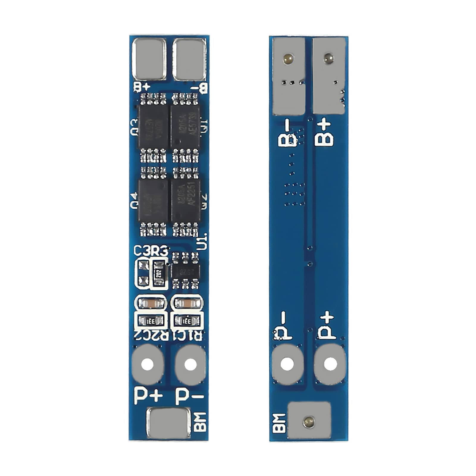 Alinan 6pcs 2S 8A 7.4V 8.4V 16A Current Limit 18650 Lithium Battery Charger BMS Circuit PCB Protection Board for Li-ion Lithium Battery Cell Overcharge Over-Discharge Protection