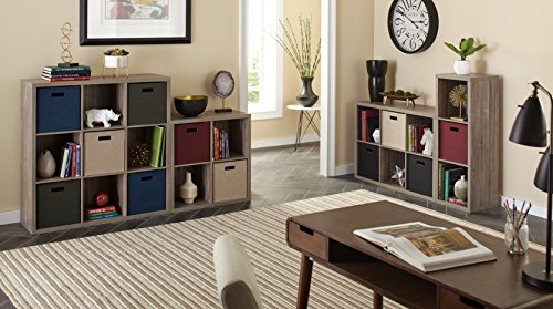 ClosetMaid 6 Cube Storage Shelf Organizer Bookshelf with Back Panel, Easy Assembly, Wood, Weathered Gray