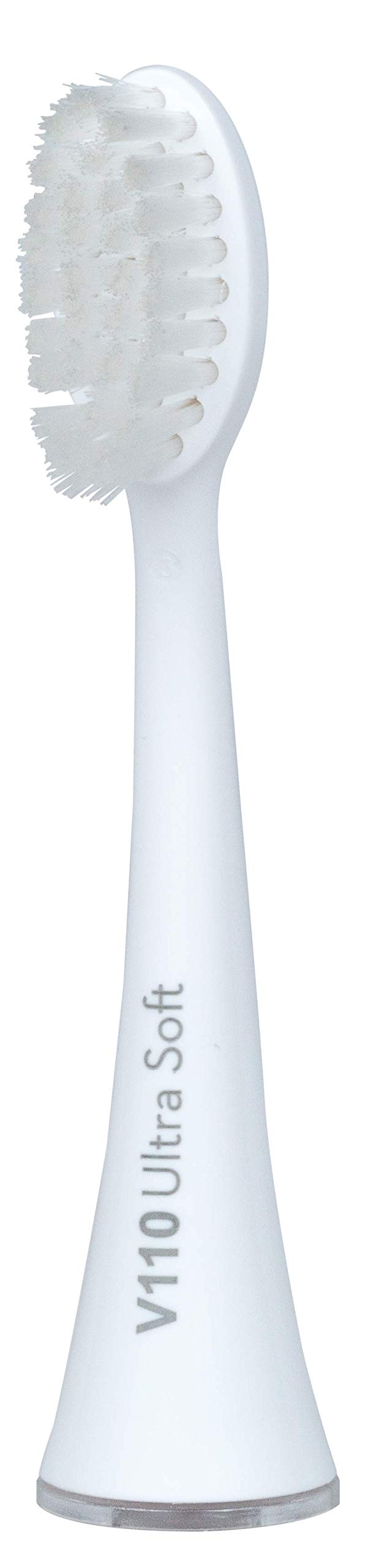 PRO-SYS White VarioSonic Electric Toothbrush Replacement Head, V110 Ultra Soft, Pack of 3. Also fits Burst Brush!