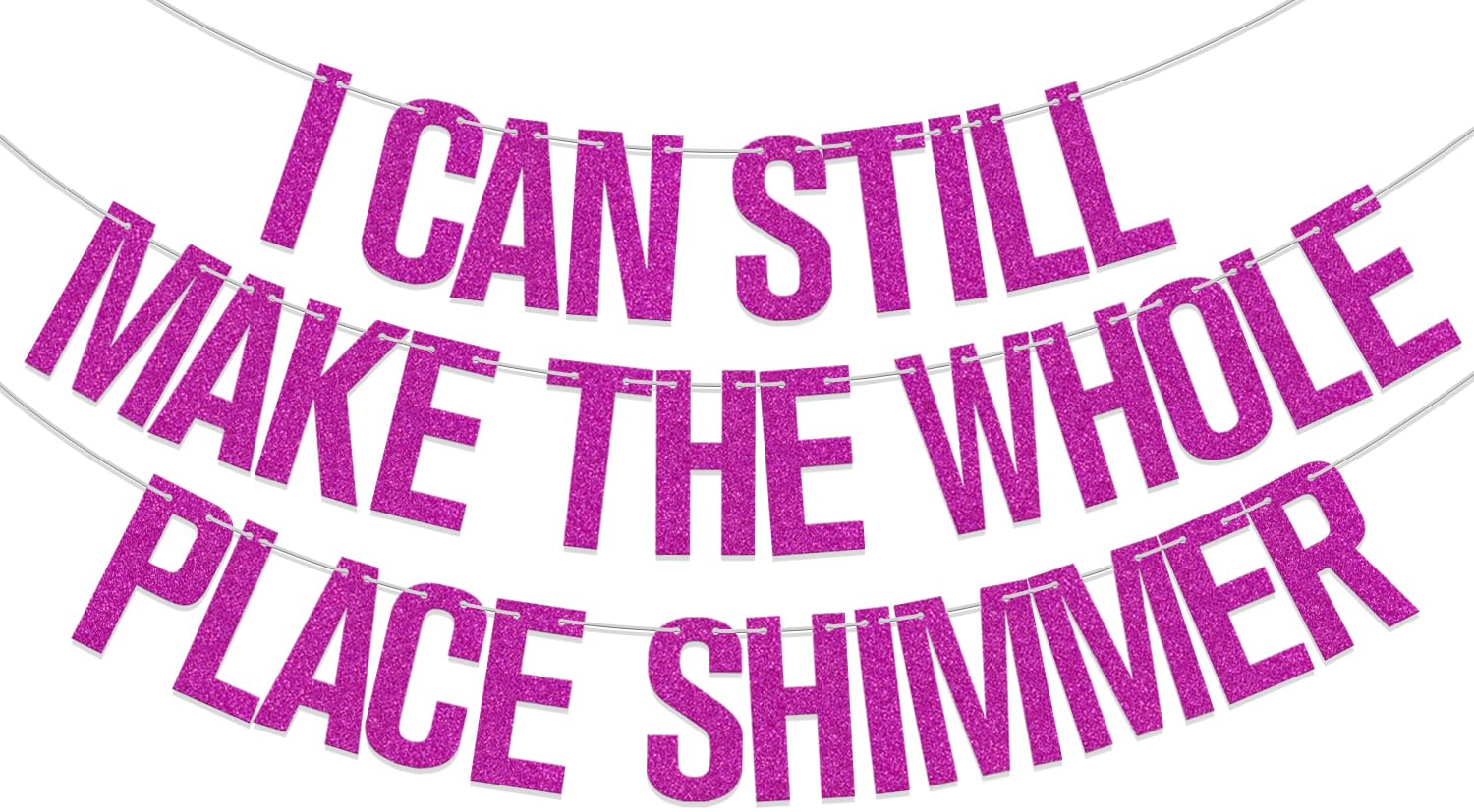 I Can Still Make the Whole Place Shimmer Banner, Disco Taylor Singer Party Decorations, Hot Pink Disco Birthday Party Decorations