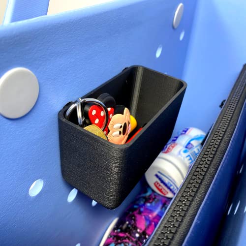 FRESHe BAGLETS – Key Holder – Organizer Compatible with Tote Bags – Tote Bag Charm Accessory – Compatible with Bogg Bags, Simply Southern & Others – Made in USA - Black